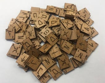 Alder Wood Star Trek Klingon ship Hull Scrabble Tiles | Etsy