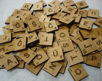 Alder Wood ASL Sign Language Scrabble Tiles - Etsy