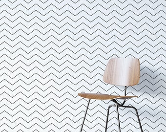 Peel and Stick Wallpaper With Chevron Pattern Removable - Etsy