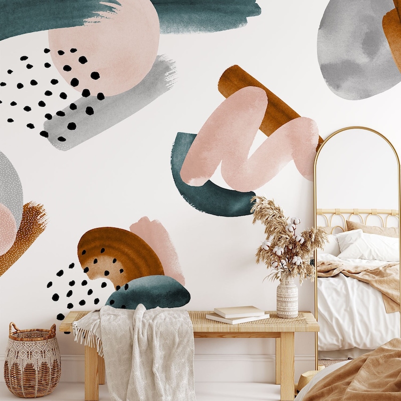 Peel and Stick Wallpaper Abstract - Etsy