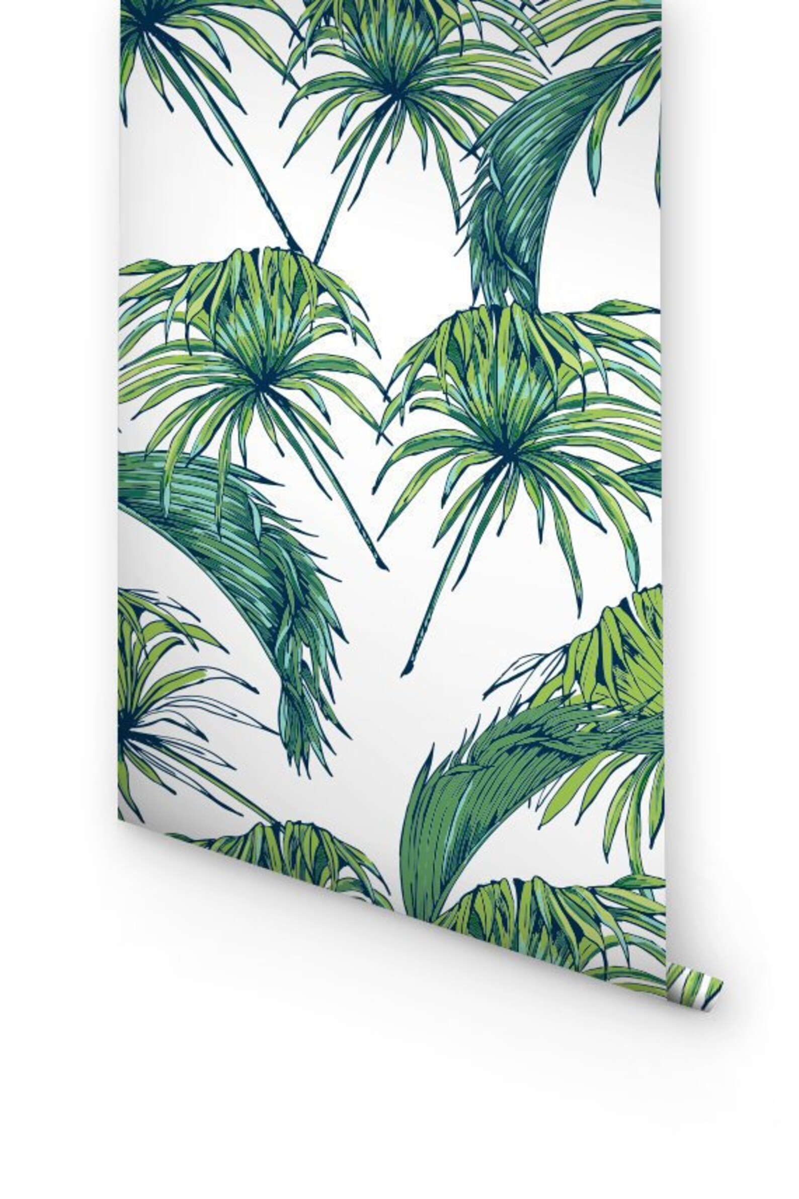 Tropical Pattern Wallpaper Exotic Removable Wallpaper Palm - Etsy UK