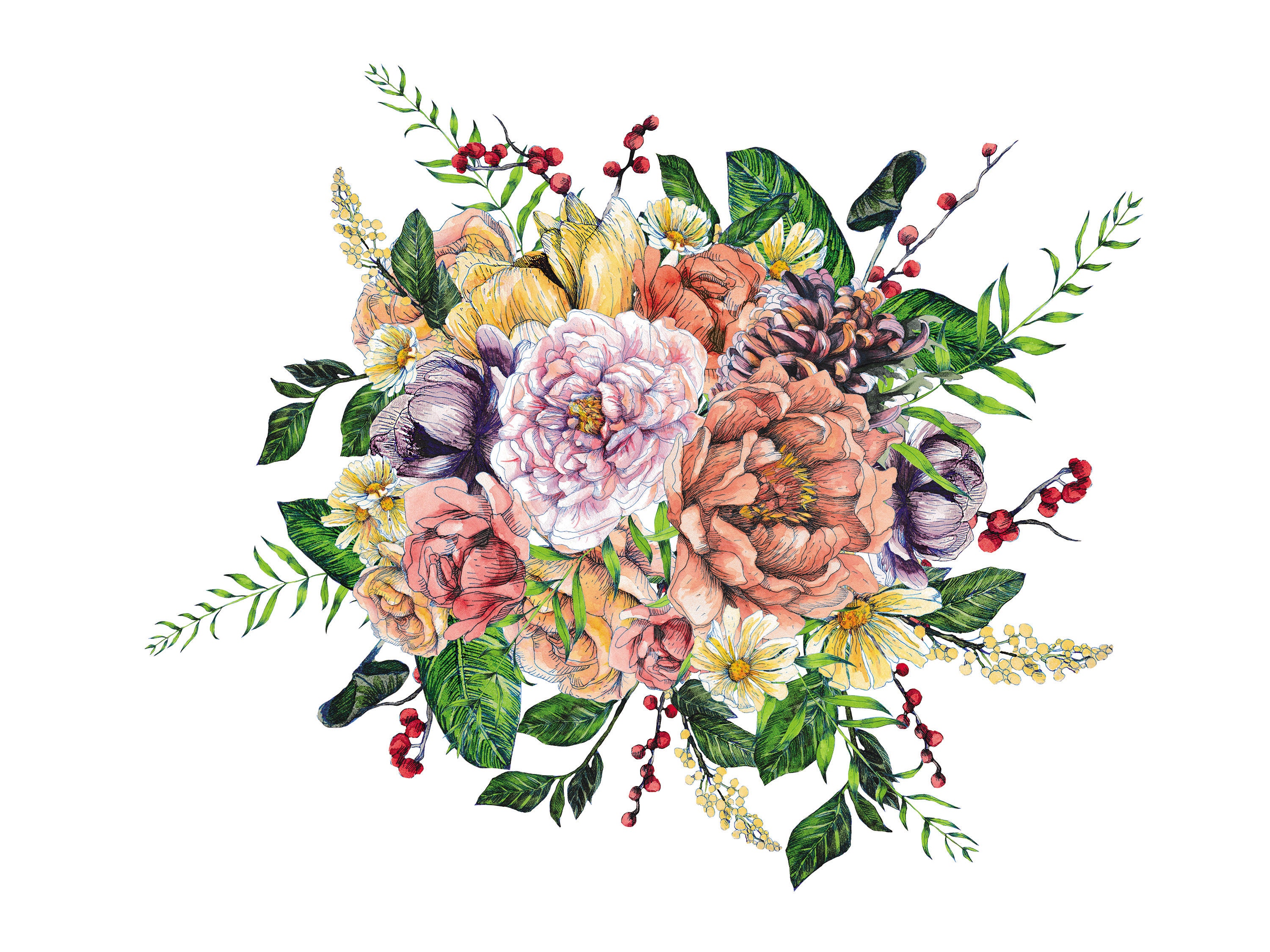 Floral Peel and Stick Wallpaper Floral Wall Decal Kid | Etsy