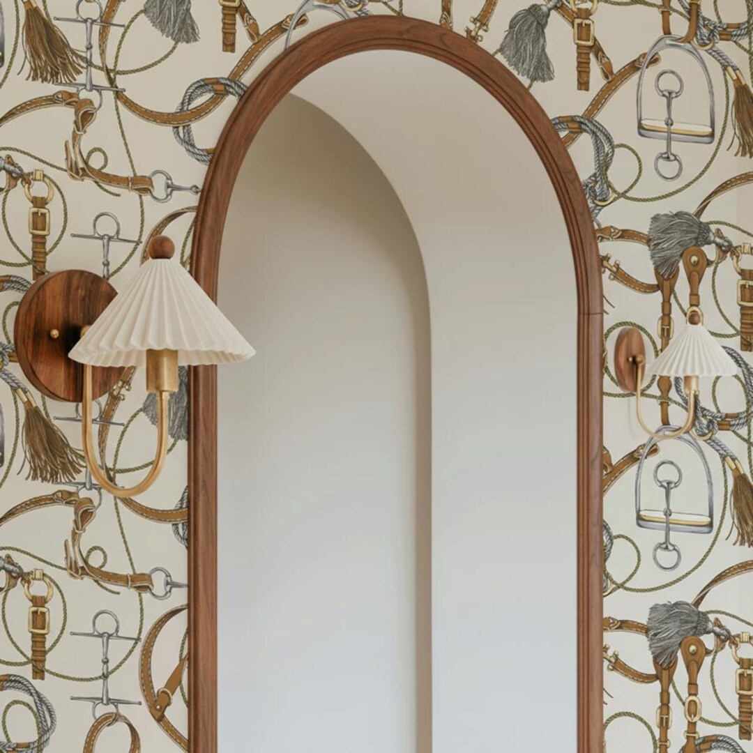Modern Western Brown & Beige Wallpaper – Peel and Stick or Traditional ...