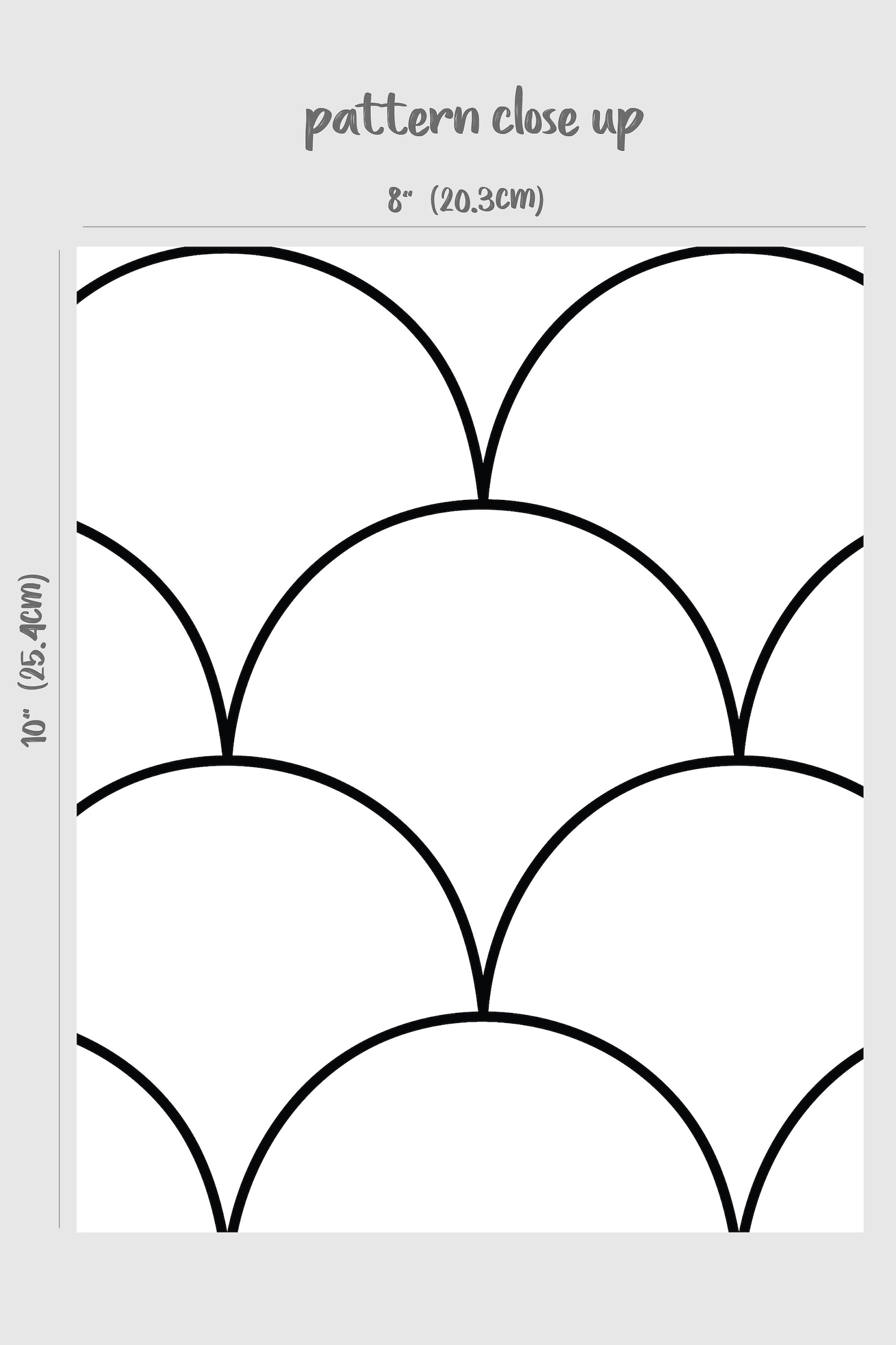 Wallpaper With Scallop Pattern, Black and White Removable Wallpaper ...