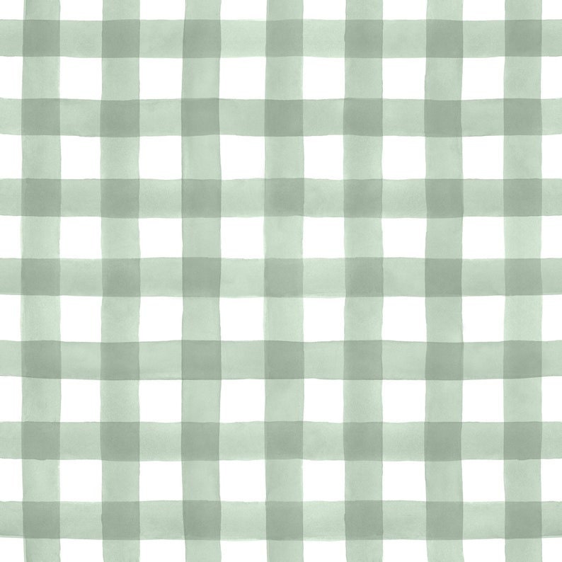 Sage Wall Wallpaper Check Peel Stick Wallpaper Sage Nursery - Etsy