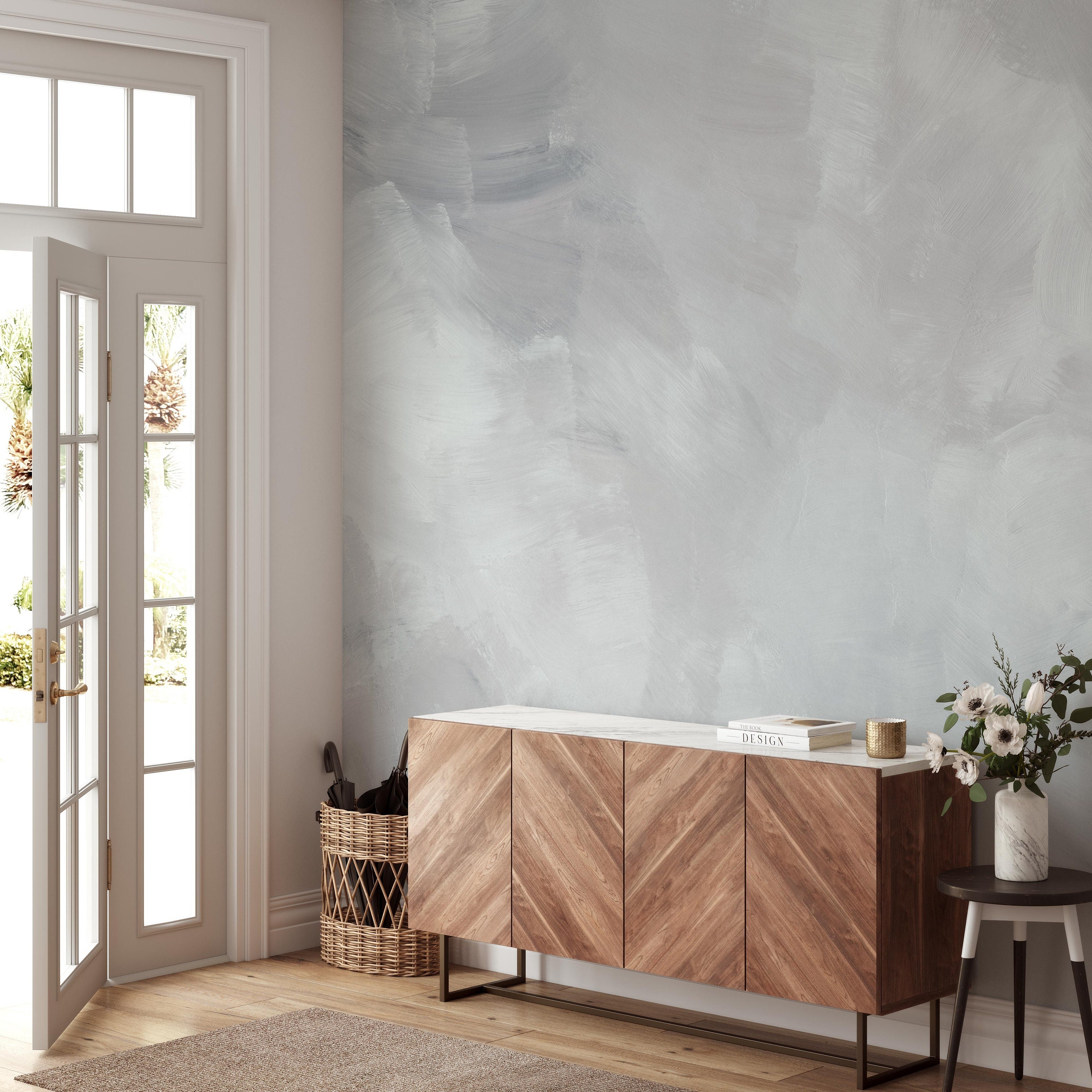 Grey Wall Wallpaper Grey Peel Stick Wallpaper for Bedroom - Etsy