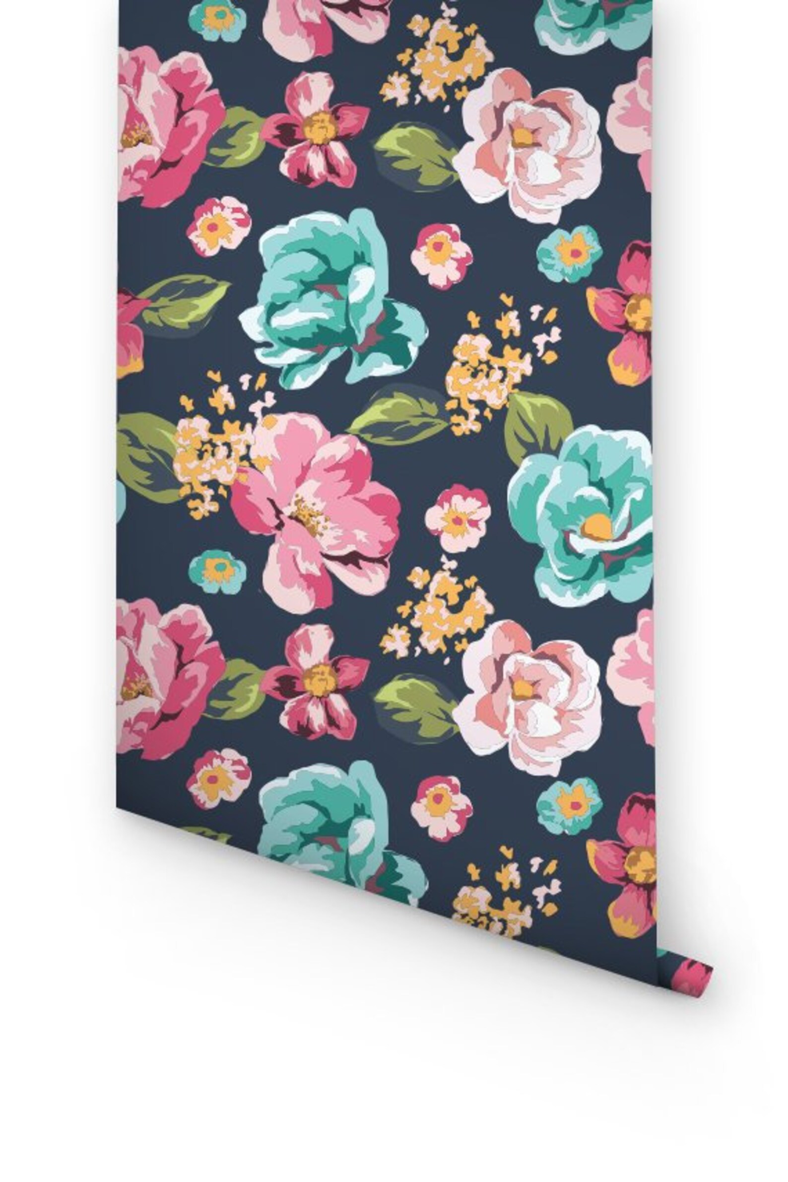 Rose Wallpaper Removable Wallpaper Rose Wallpaper Rose Wall | Etsy