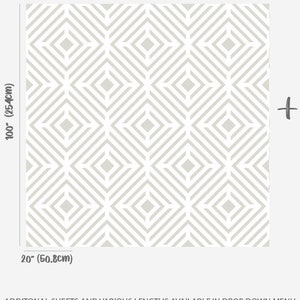Grey Wallpaper, Geometric Wallpaper, Peel and Stick Wallpaper With Grey ...