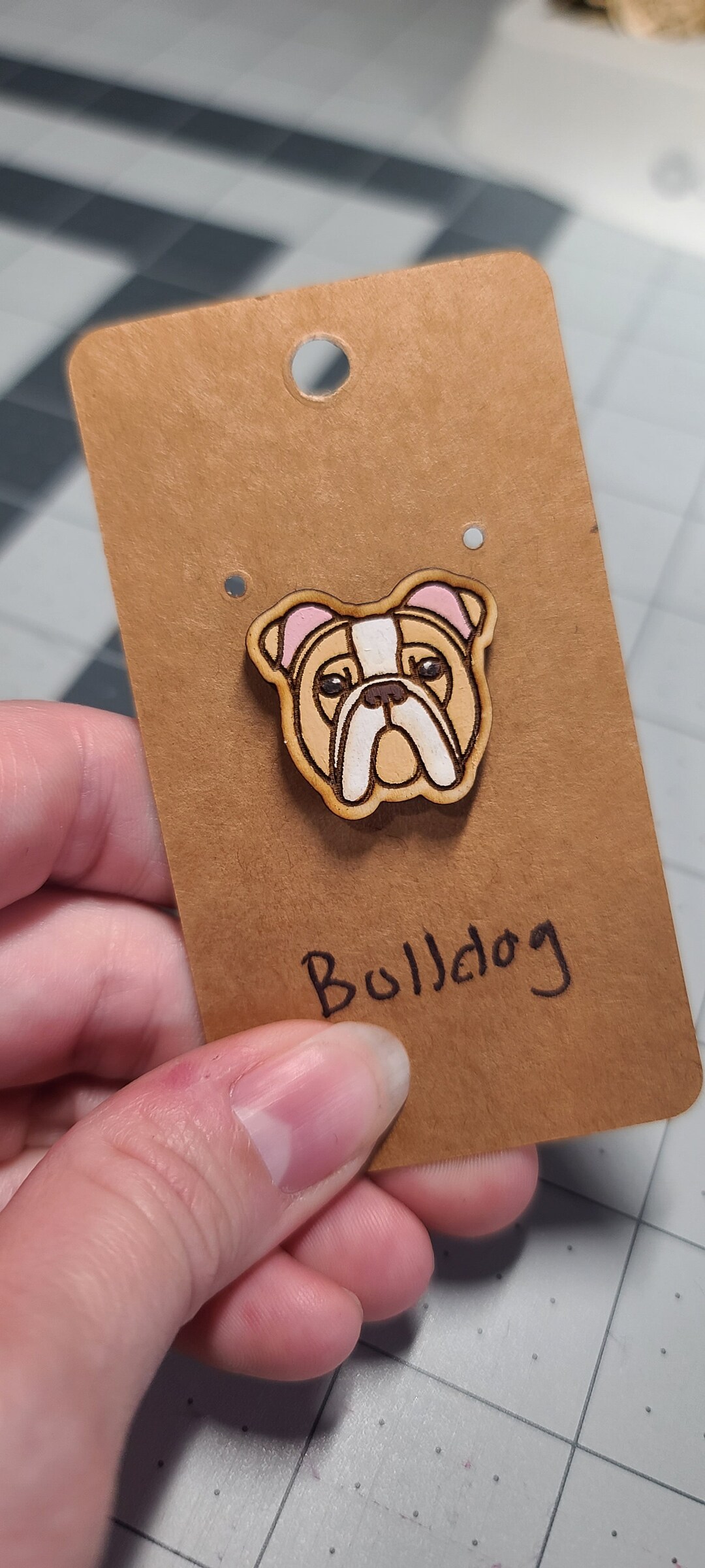 Beige Bulldog Pin-bulldog Dog Head Pin-dog Breed Pin-bulldog Dog Face ...