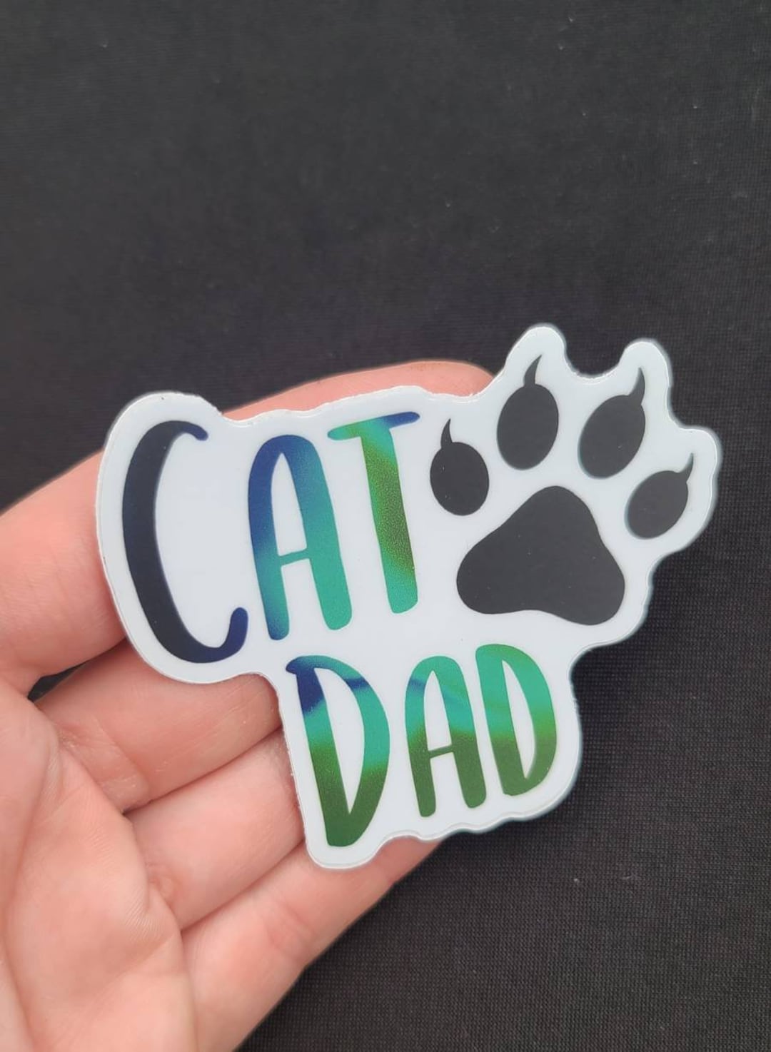 Cat Dad Sticker-cat Parent Sticker-cat Sticker-cat Daddy Sticker-matte ...