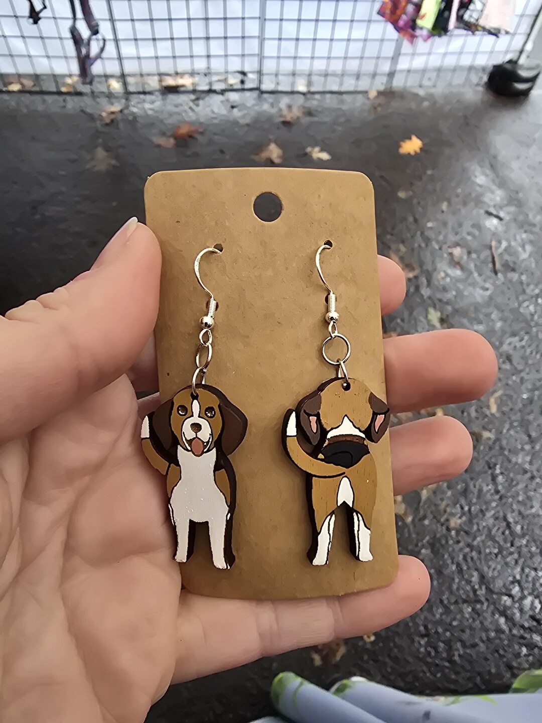 Beagle Dangle Earrings-beagle Butt Earrings-beagle Dog Dangles-beagle ...