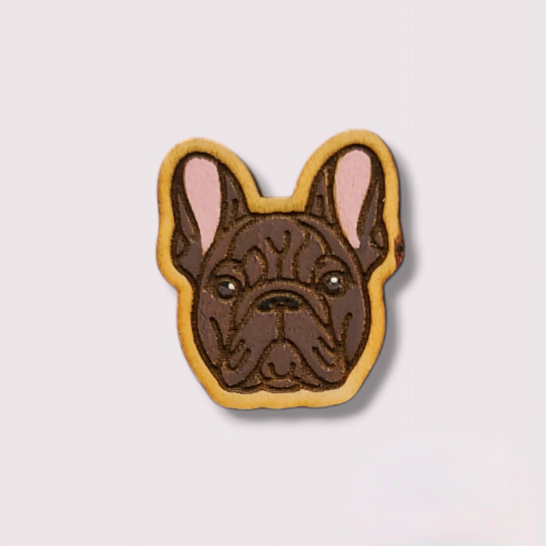 Brown French Bulldog Pin-bulldog Dog Head Pin-dog Breed Pin-bulldog Dog ...