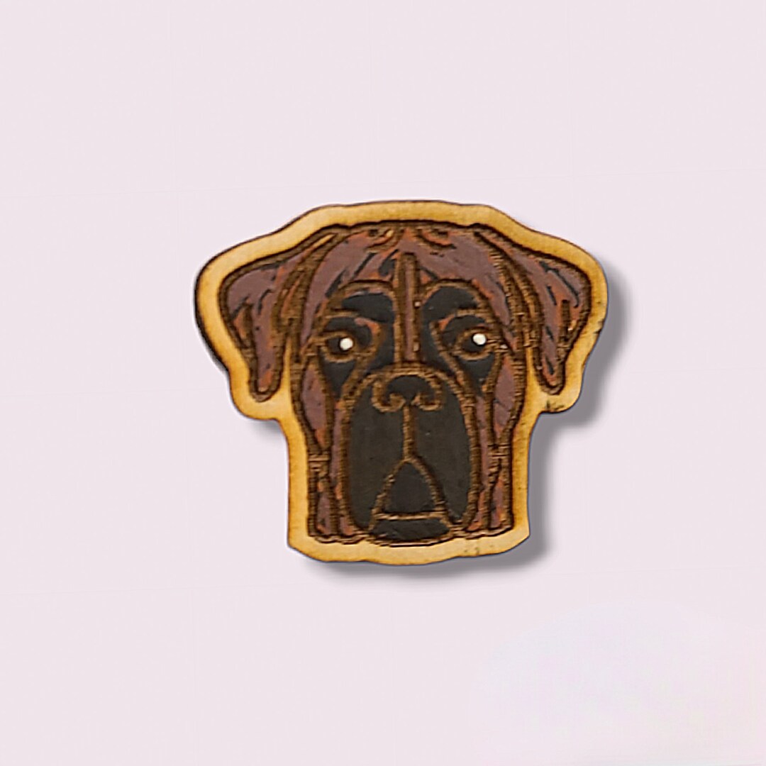 Brindle Boxer Pin-boxer Dog Head Pin-dog Breed Pin-boxer Dog Face Pin ...