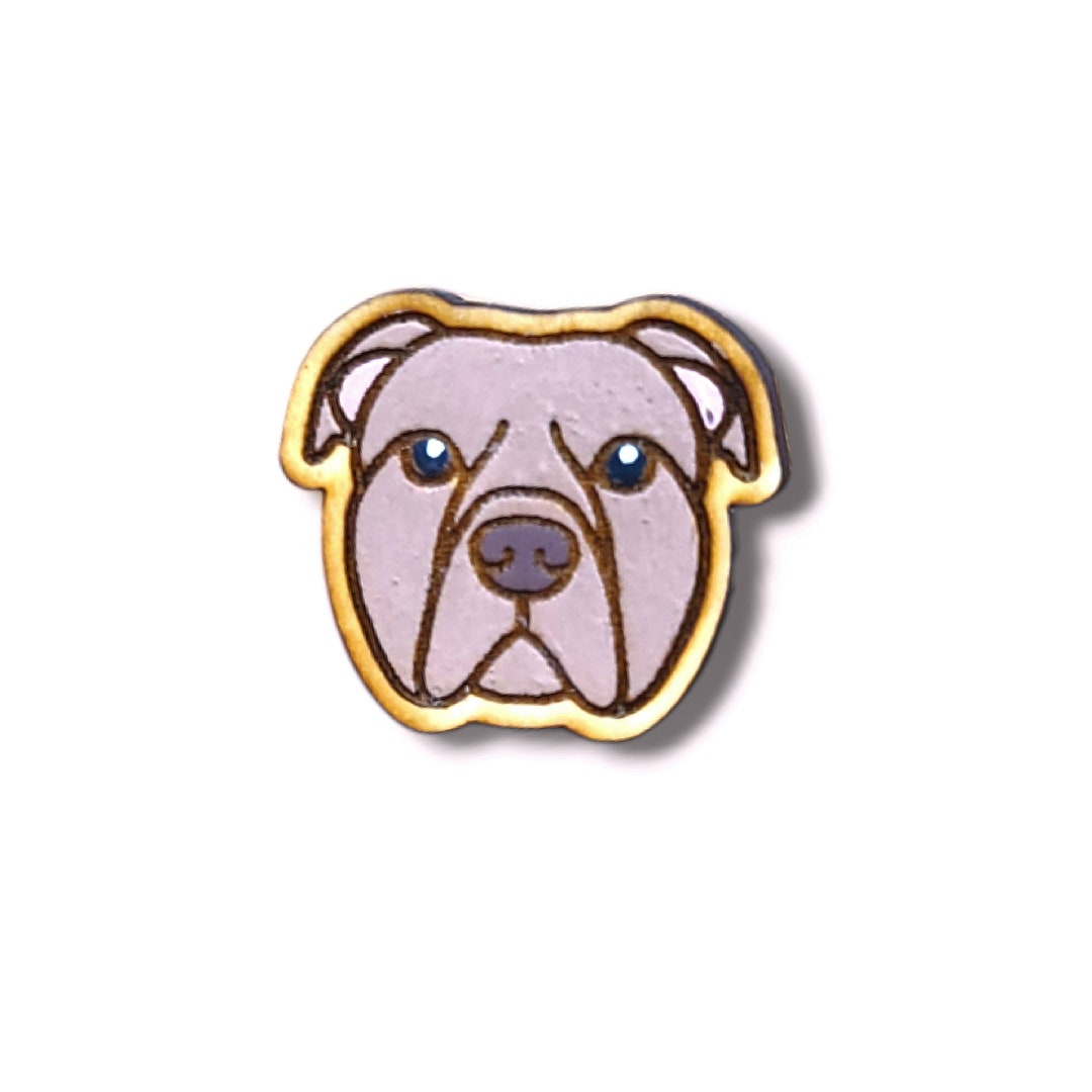 Pitbull Pin-pitbull Dog Head Pin-dog Breed Pin-pitbull Dog Face Pin ...