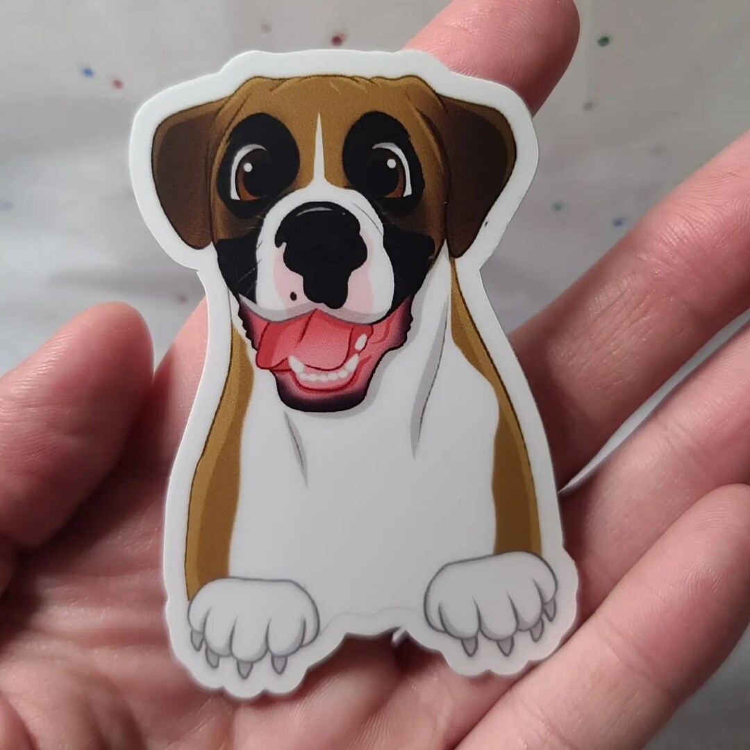 Gibby of Gibby N Friends Co Sticker-waterproof Sticker-boxer Dog ...