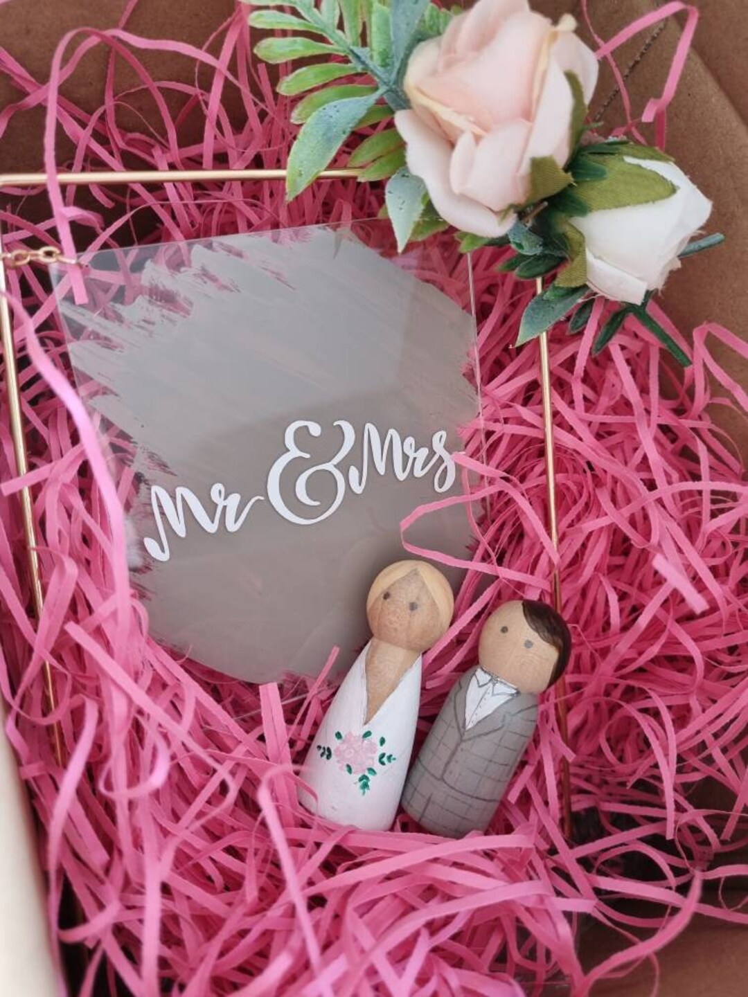 Personalised Wooden Peg Cake Topper - Etsy