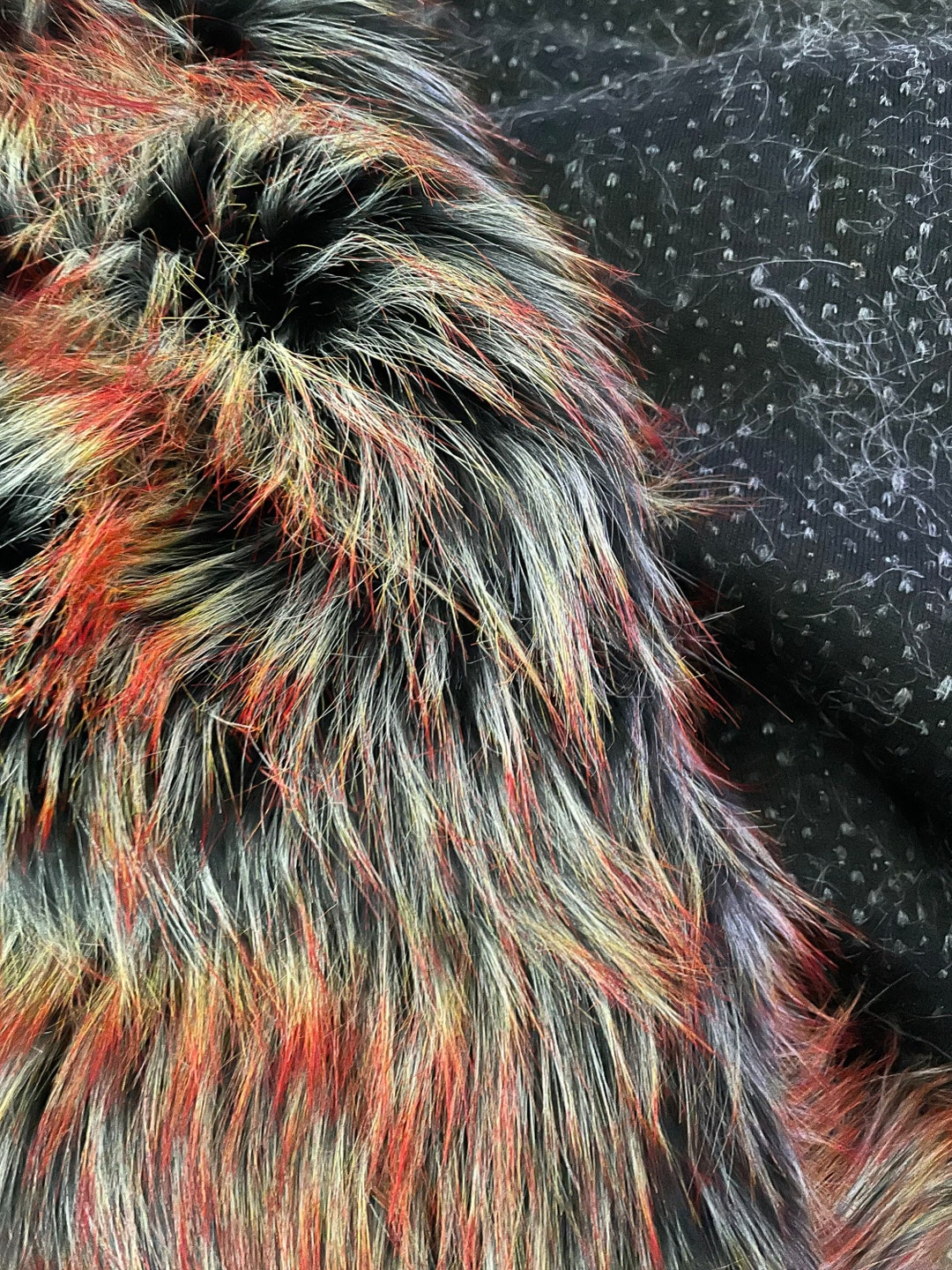 Luxury Faux Fur Flame Black Wolf- Last Piece - Etsy