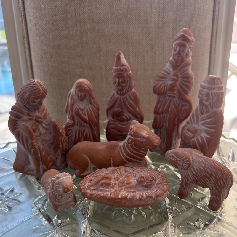 Pottery Nativity Set - Etsy