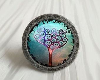 TREE OF LIFE Antique Bronze Drawer Knobs Pulls Handles / | Etsy