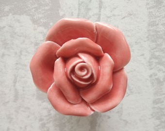 Rose Flower Knobs Ceramic Knobs Handles Drawer Knob Pull Handles Kitchen Cabinet Knobs Dresser ...