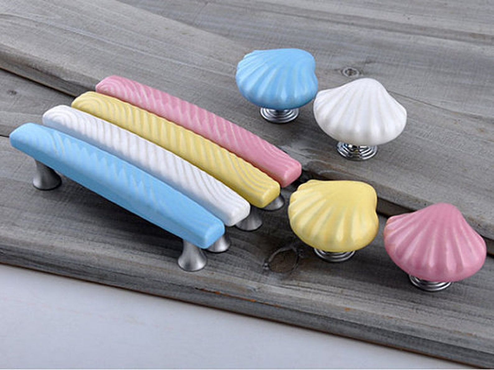 3.75 Shell Nautical Dresser Knob Pull Drawer Pulls Handles | Etsy