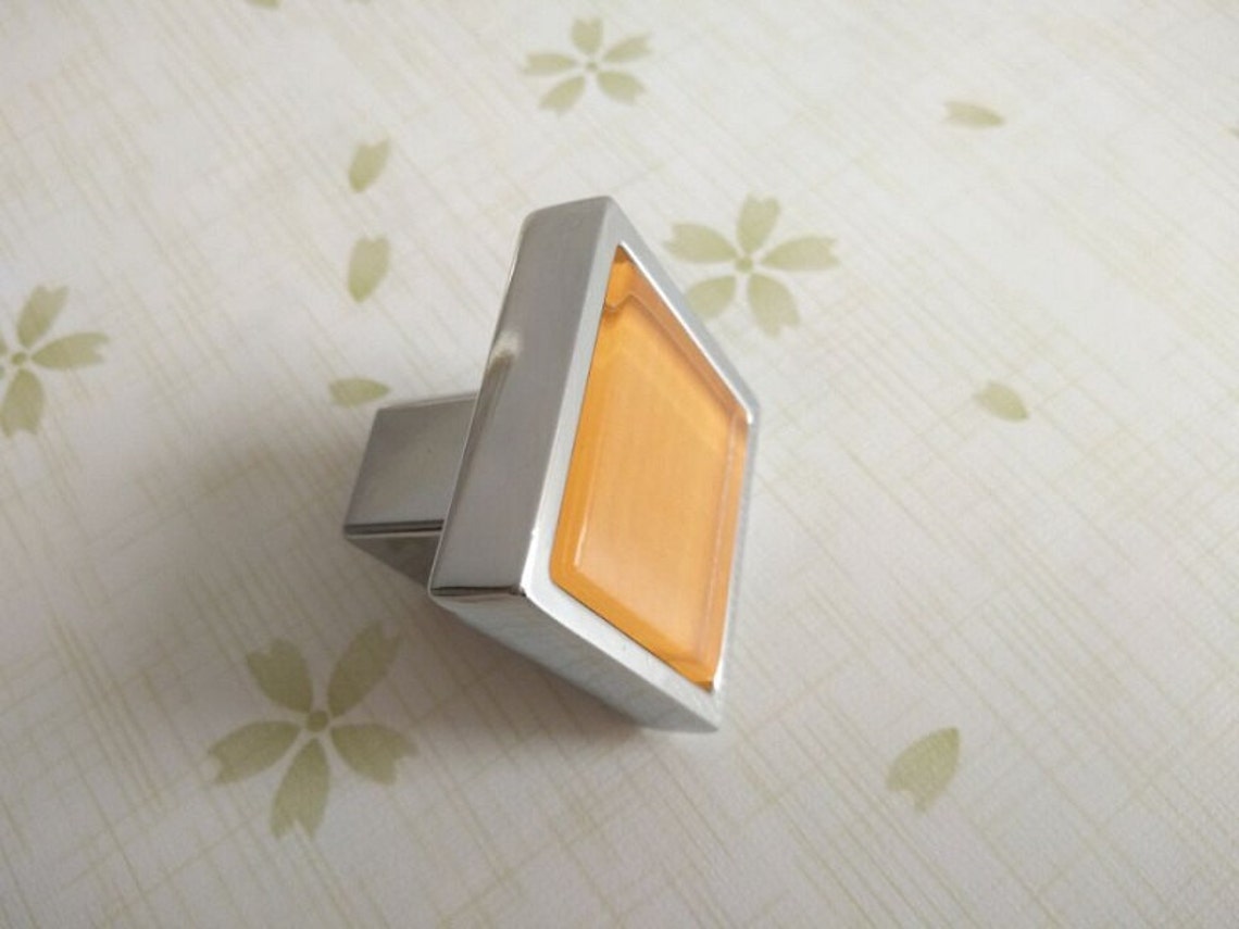 Glass Knobs Dresser Drawer Knobs Pulls Handles Square Colorful - Etsy