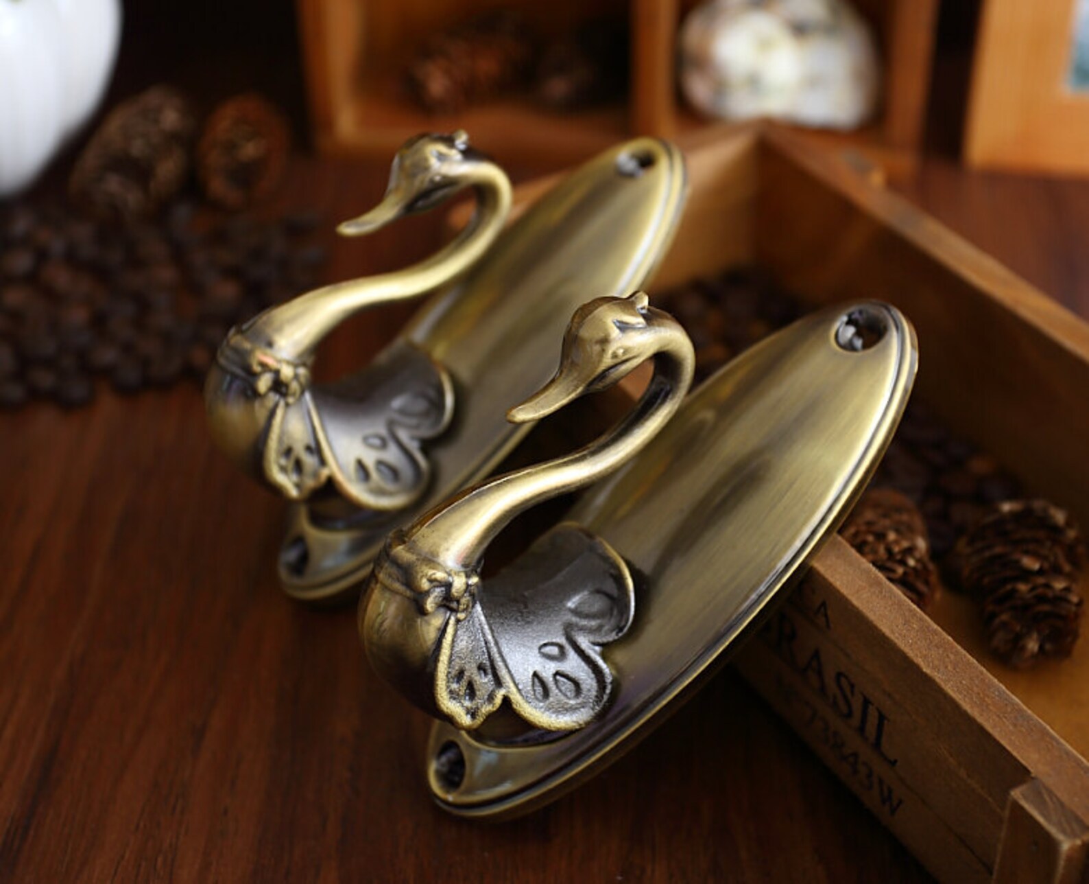 Swan Decorative Wall Hook Metal Wall Hooks / Antique Copper - Etsy