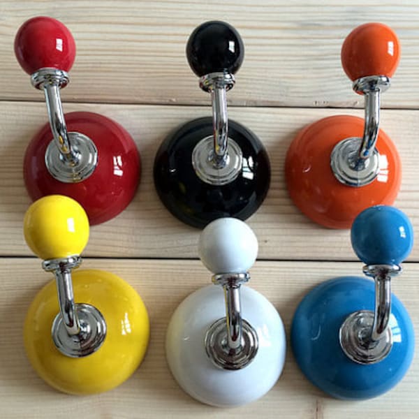 Colorful Wall Hooks - Etsy
