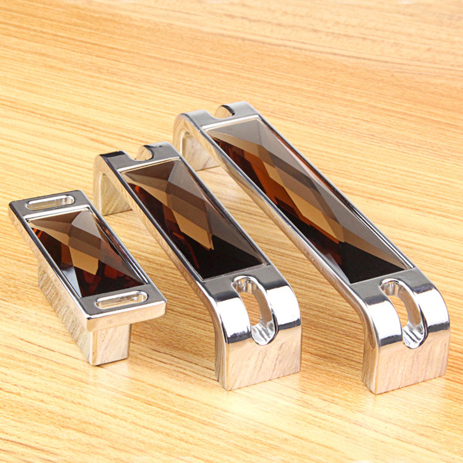 Silver Glass Crystal Dresser Knobs Pulls Drawer Pulls Handles - Etsy