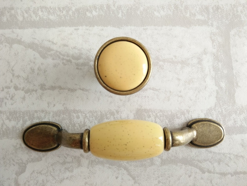 Beige Dresser Knob Drawer Knobs Pulls Handles Kitchen Cabinet | Etsy