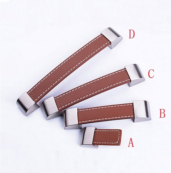 Brown Soft Leather Door Handles for Cabinet Wardrobe Cupboard - Etsy