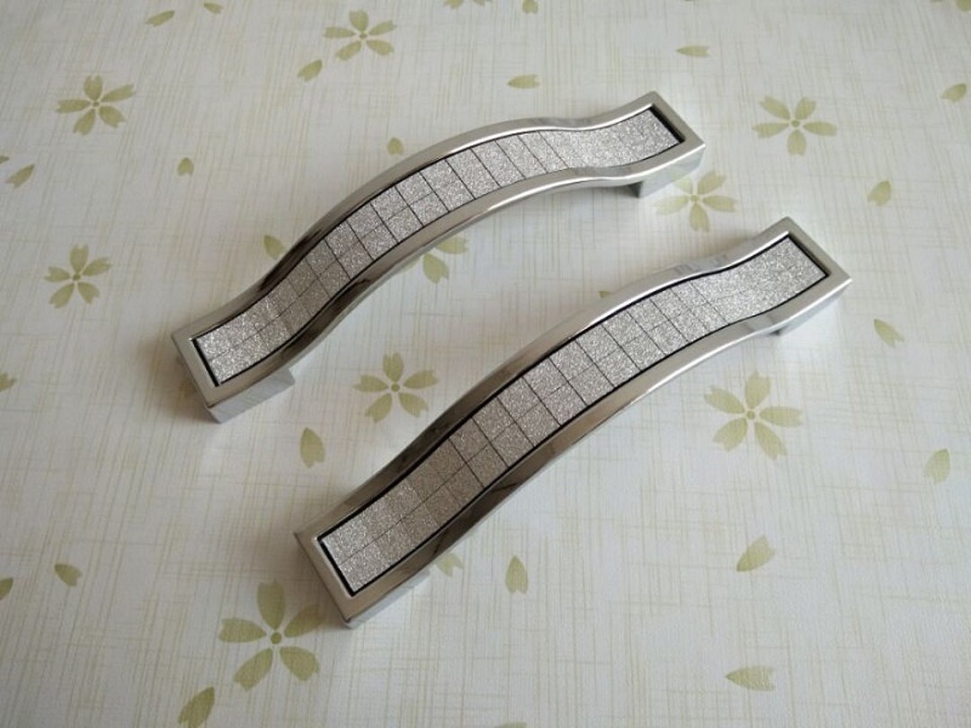 Dresser Knobs Drawer Knobs Pulls Crystal Particles Glass Knobs Kitchen ...