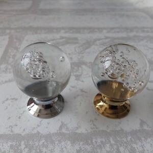 Bubble Glass Knobs Crystal Knob Drawer Knobs Dresser Pulls Handles Kitchen Cabinet Knob ...