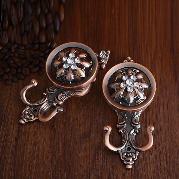 Glass Crystal Hook Decorative Hooks Wall Hooks Clear Metal - Etsy