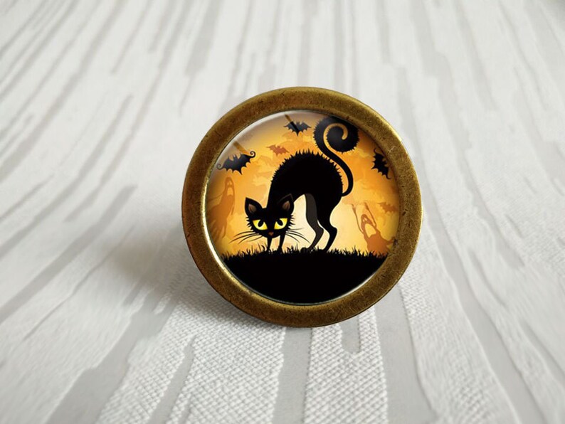 Black Cat Drawer Knobs Pulls Handles / Antique Bronze - Etsy