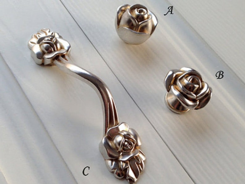 3.75 Rose Drawer Knob Pull Handle Dresser Pulls Handles - Etsy