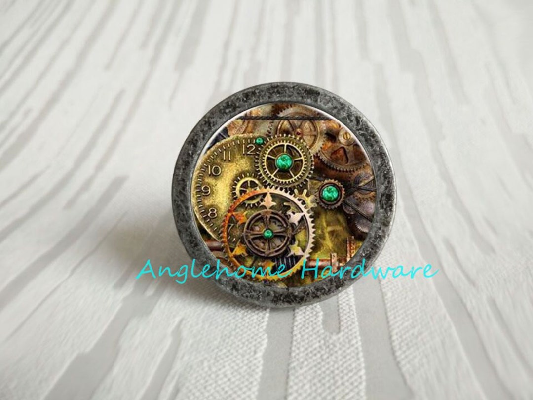Steampunk Gear - Drawer Knobs Pulls Handles / Kitchen Cabinet Knobs ...