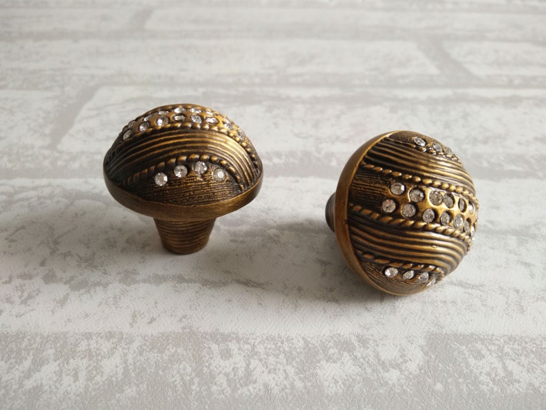 Glass Crystal Dresser Knobs Pulls Handles Drawer Ring Pull - Etsy