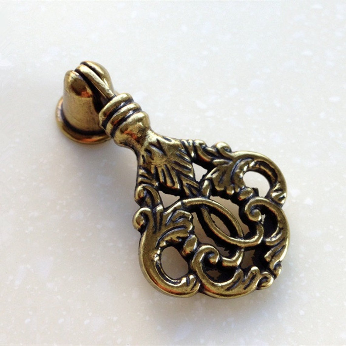 Antique Silver Dresser Drawer Pull Handles Knob Metal Drop - Etsy