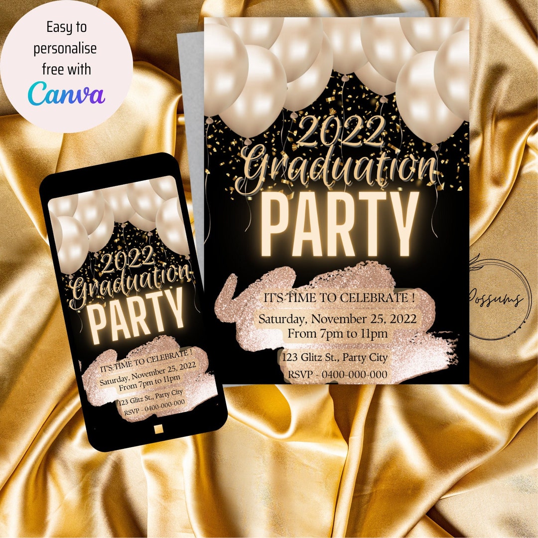 Graduation Party Invitation, Graduate Invite, High School Formal ...