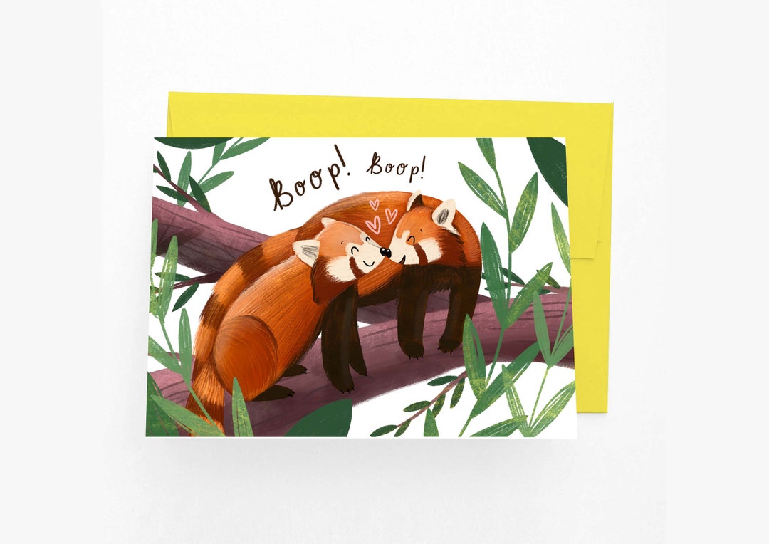 Cute Red Panda Anniversary Card, I Love You Red Panda Valentine's Day ...