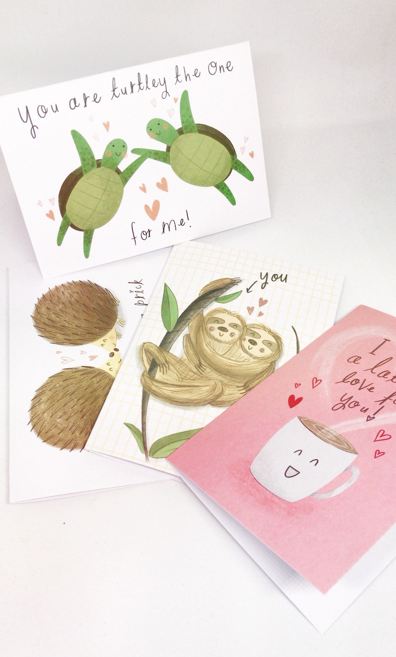Funny Turtle Valentine's Day Card Cute Turtle Pun Love | Etsy