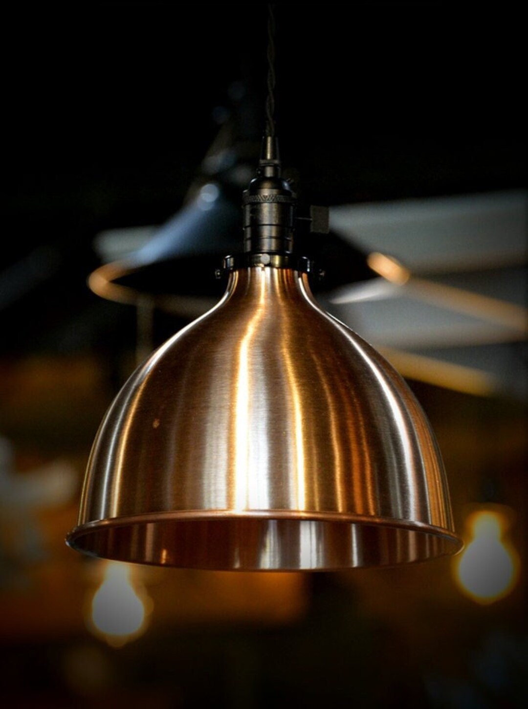 Copper Parlor Shaded Pendant Light, Industrial Lighting, Pendant ...