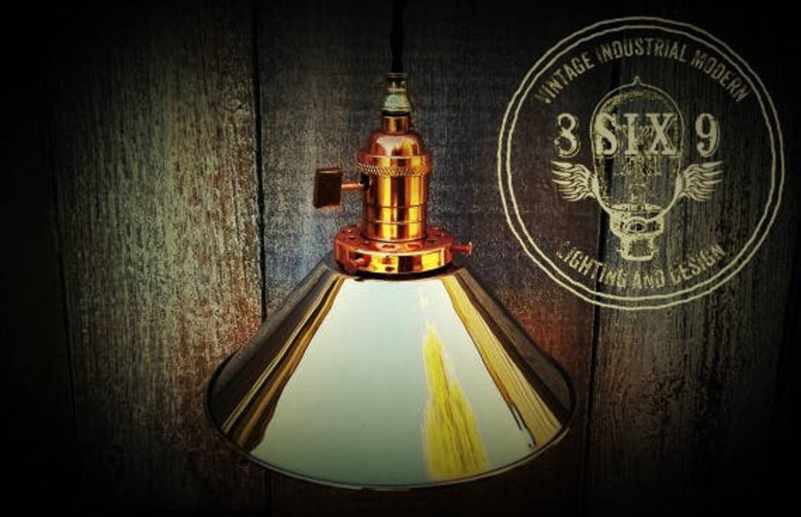 Industrial Polished Copper and Polished Nickel Bar Pendant | Etsy