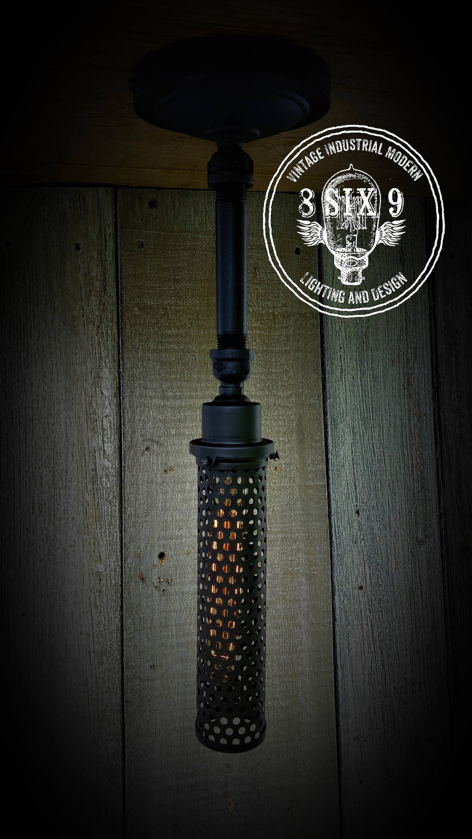 Industrial Steampunk Gas Lamp Caged Ceiling Light Industrial | Etsy