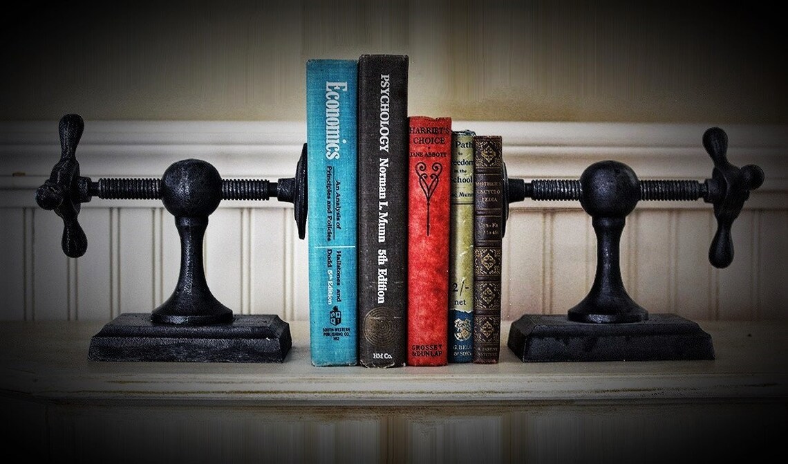 Industrial Vise Book Ends Antique Black Home Decor - Etsy