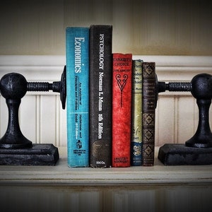 Industrial Vise Book Ends Antique Black, Home Decor, Farmhouse Decor ...