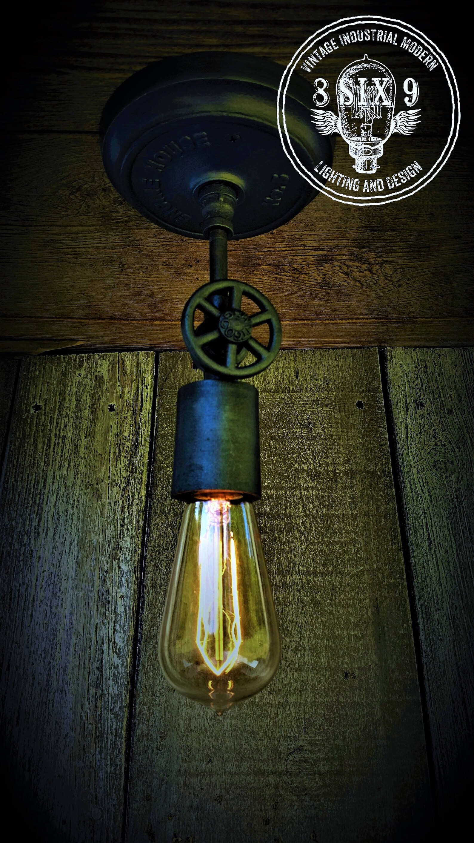 Industrial Engine House No.5 Single Pulley Ceiling Light - Etsy