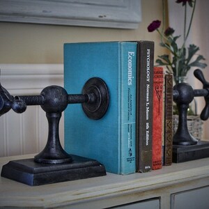 Industrial Vise Book Ends Antique Black, Home Decor, Farmhouse Decor ...
