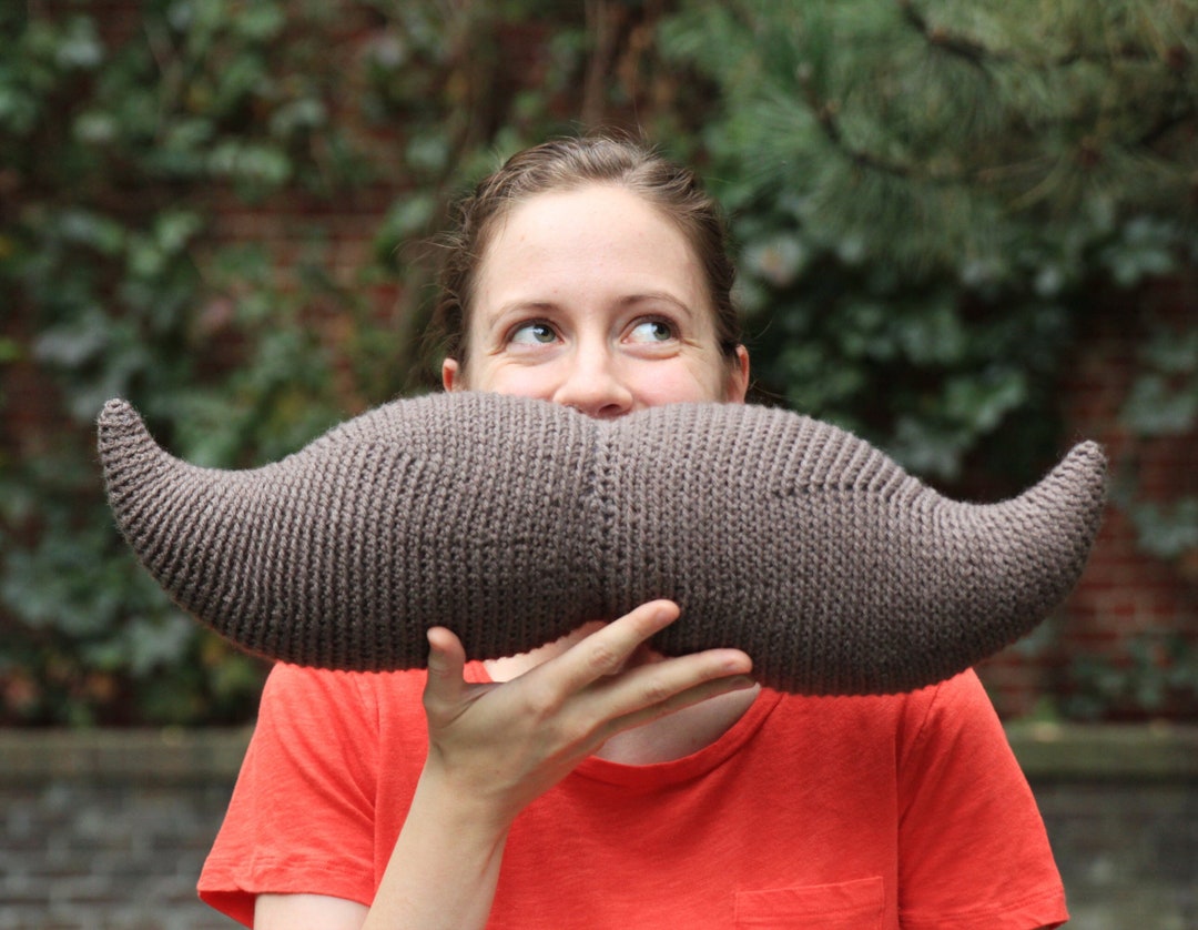 Mustache Crochet Pattern - Movember, Moustache Pillow Pattern, Crochet ...